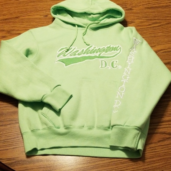 Tops | Washington Dc Lime Green Hoodie | Poshmark